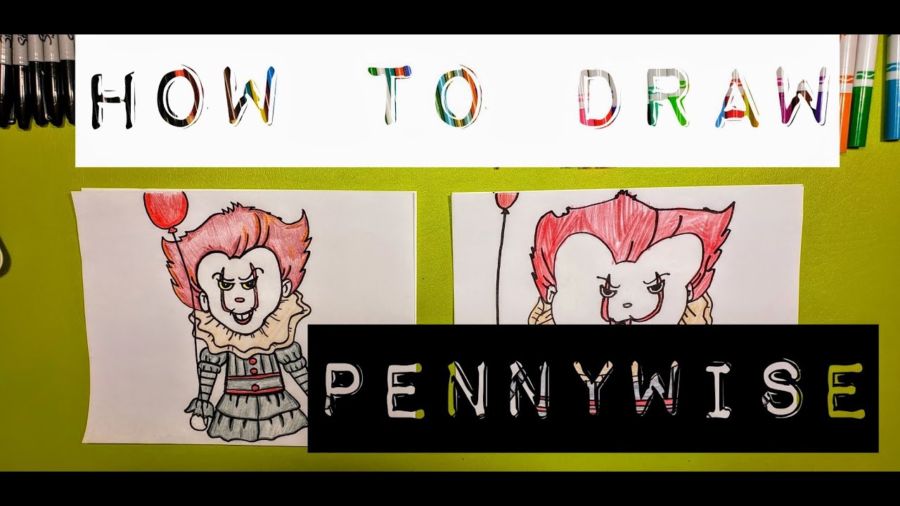 How To Draw Pennywise From movie IT | Step by Step Tutorial | Easy ...