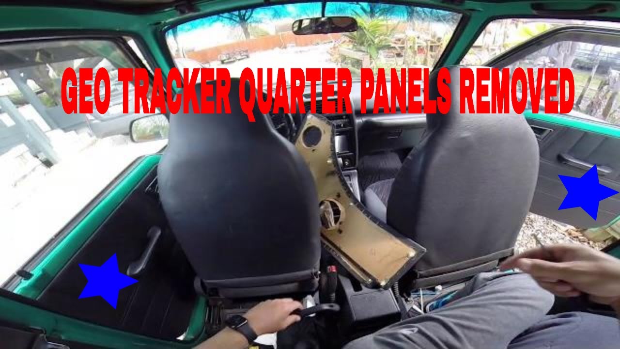 GEO TRACKER 1995, REMOVING INSIDE QUARTER PANELS AND SPEAKERS FOR ...