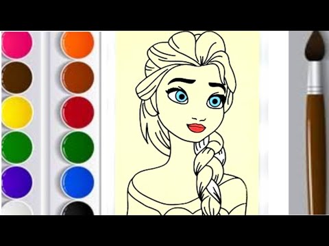 Elsa Princess drawing for kid/ how to draw princess Elsa/ step by step ...