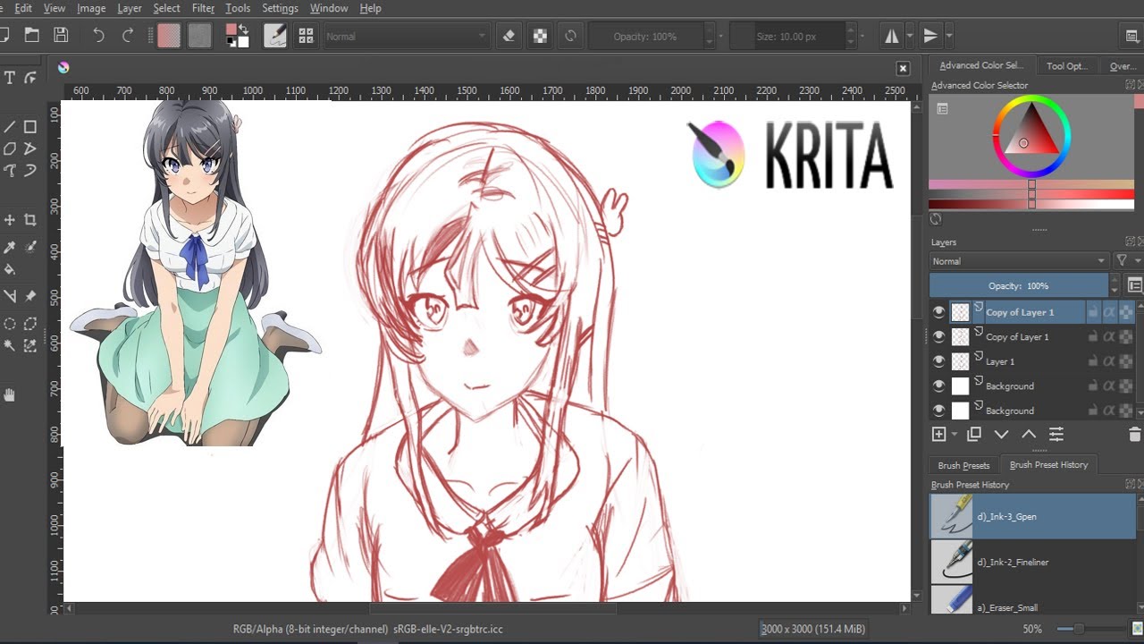 Sketching/Drawing Mai Sakurajima【Speed Drawing】 - YouTube