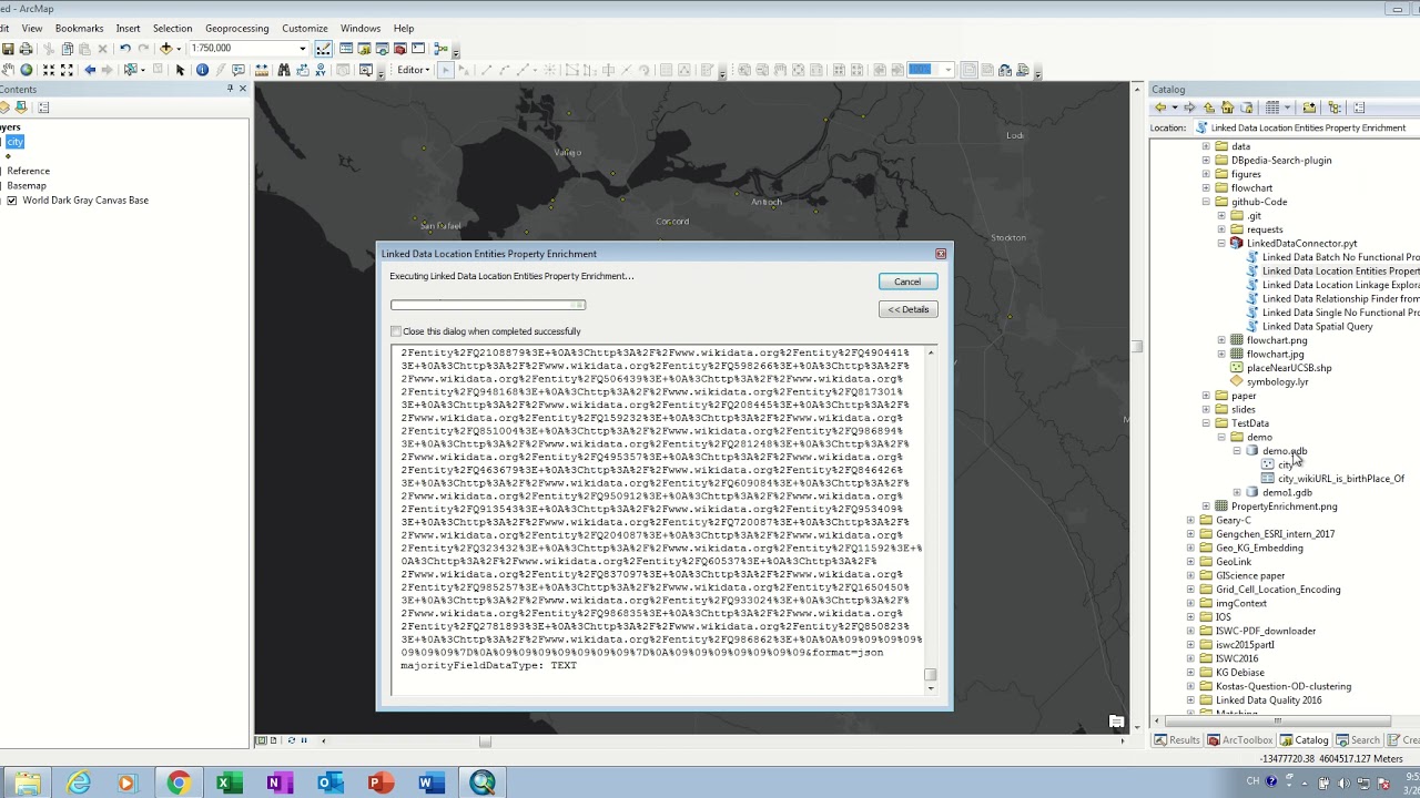 Demo for Transactions in GIS paper: Esri Linked Data Connector - YouTube