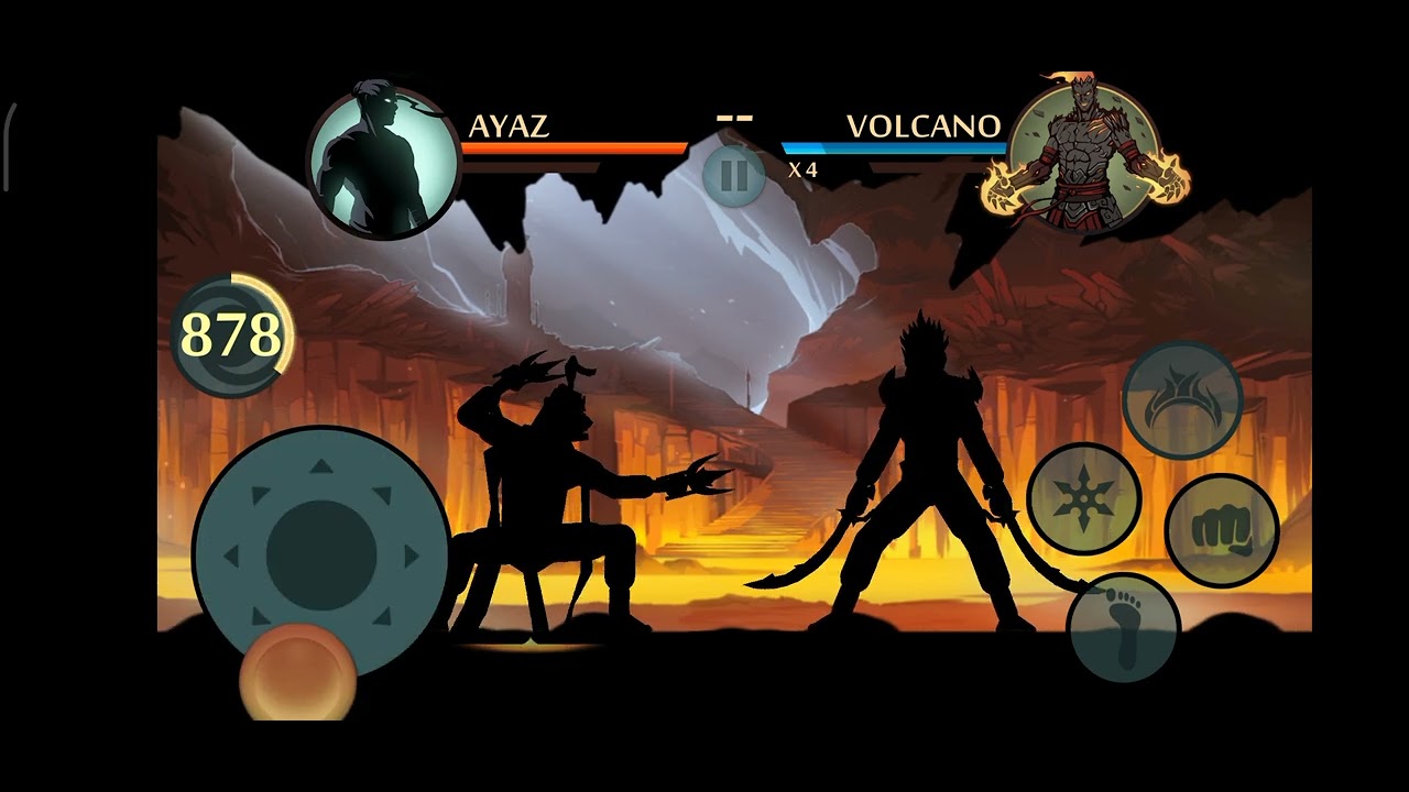 How to defeat Volcano in Shadow fight 2 ? - YouTube