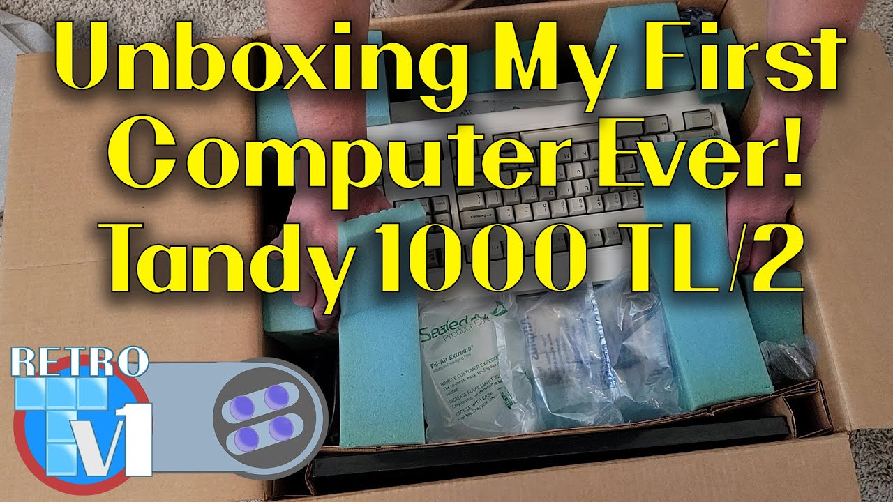 Unboxing my First Computer - Tandy 1000 TL/2 - RetroTV1 First Video ...