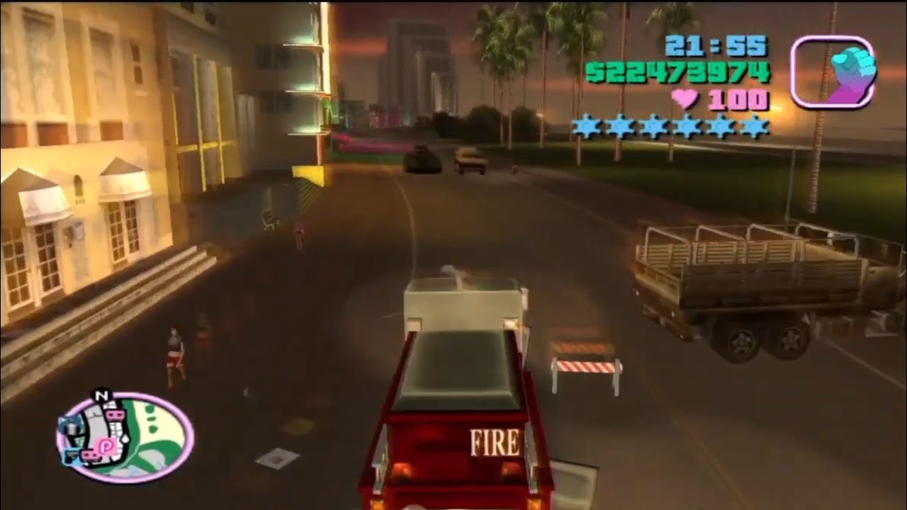 GTA: Vice City - Fire Truck Challenge (Failed Attempt) - YouTube
