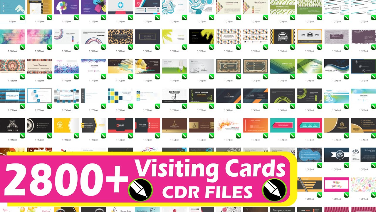 2800+ Visiting Cards CDR Files Free For Download - YouTube