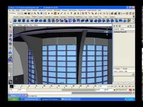 Maya Modeling Tutorials - 3d Building in easy steps - Part 07 - YouTube