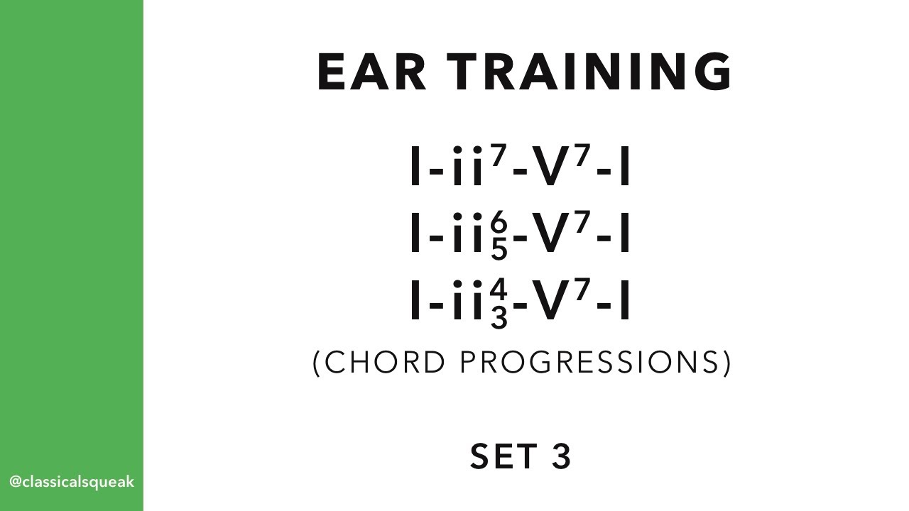 I-ii7-V7-I or I-ii6/5-V7-I or I-ii4/3-V7-I Chord Progressions (Ear ...