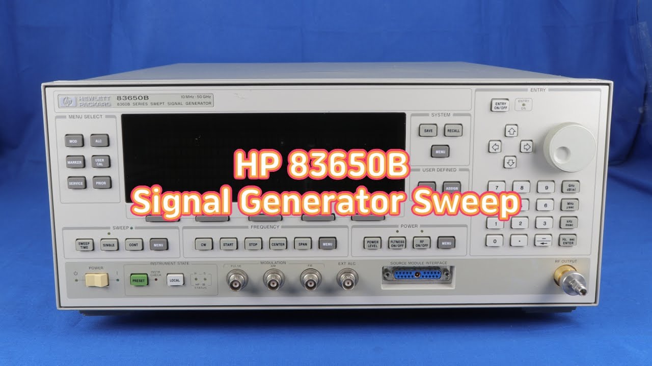 HP 83650B Signal Generator Sweep - YouTube