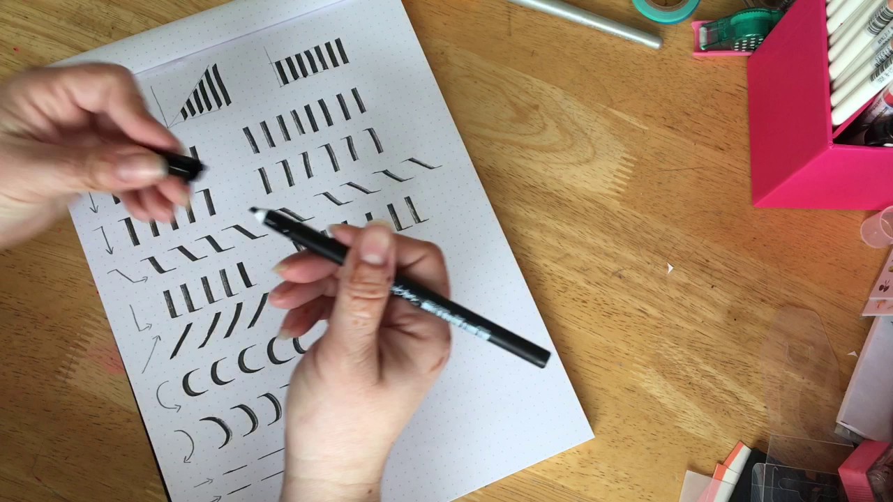 Letter Forms with a Calligraphy Pen - YouTube