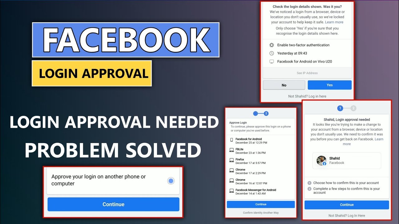 Login Approval Needed Facebook Problem 2022 || How to open login was ...