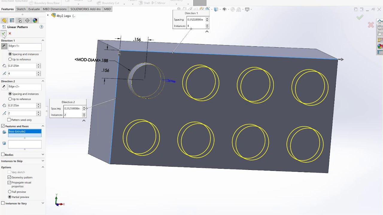 4by2 Lego SolidWorks - YouTube