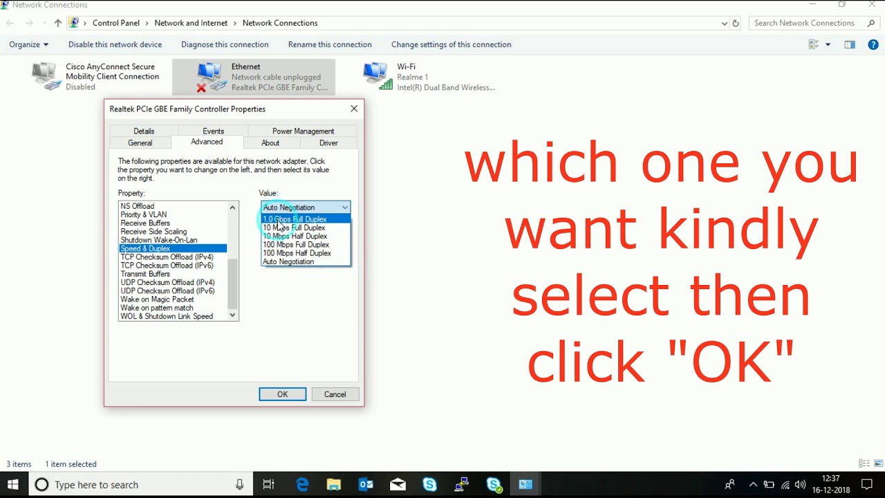 Configuring Speed And Duplex In Windows YouTube