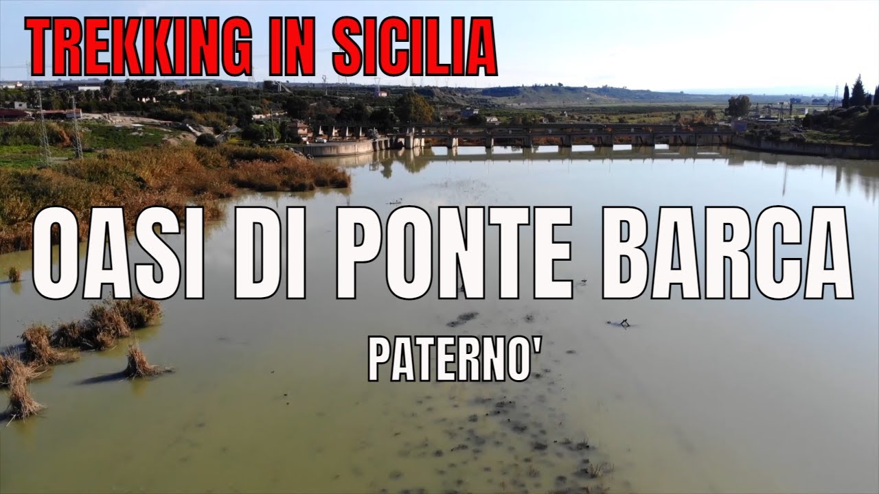 The Ponte Barca dam, Simeto river. Paternò, Sicily. Trekking routes in ...