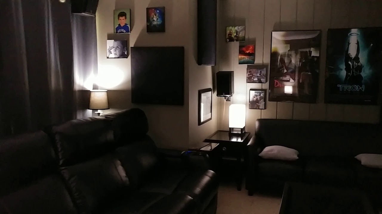 Benq HT3550 4k projector ambient light demo - YouTube