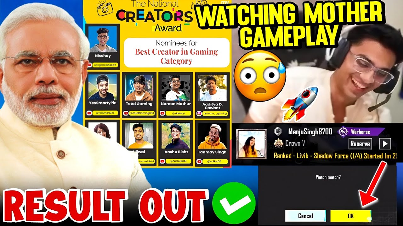 Gaming Creator Awards Result Regaltos Watching His Mother Game 😳🤣 Words ...