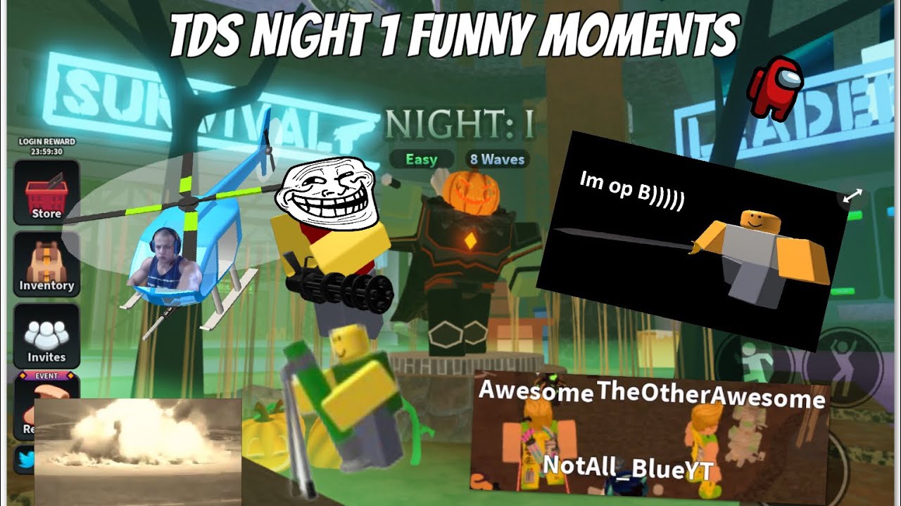 TDS NIGHT 1 FUNNY MOMENTS - Roblox (Read Desc) - YouTube