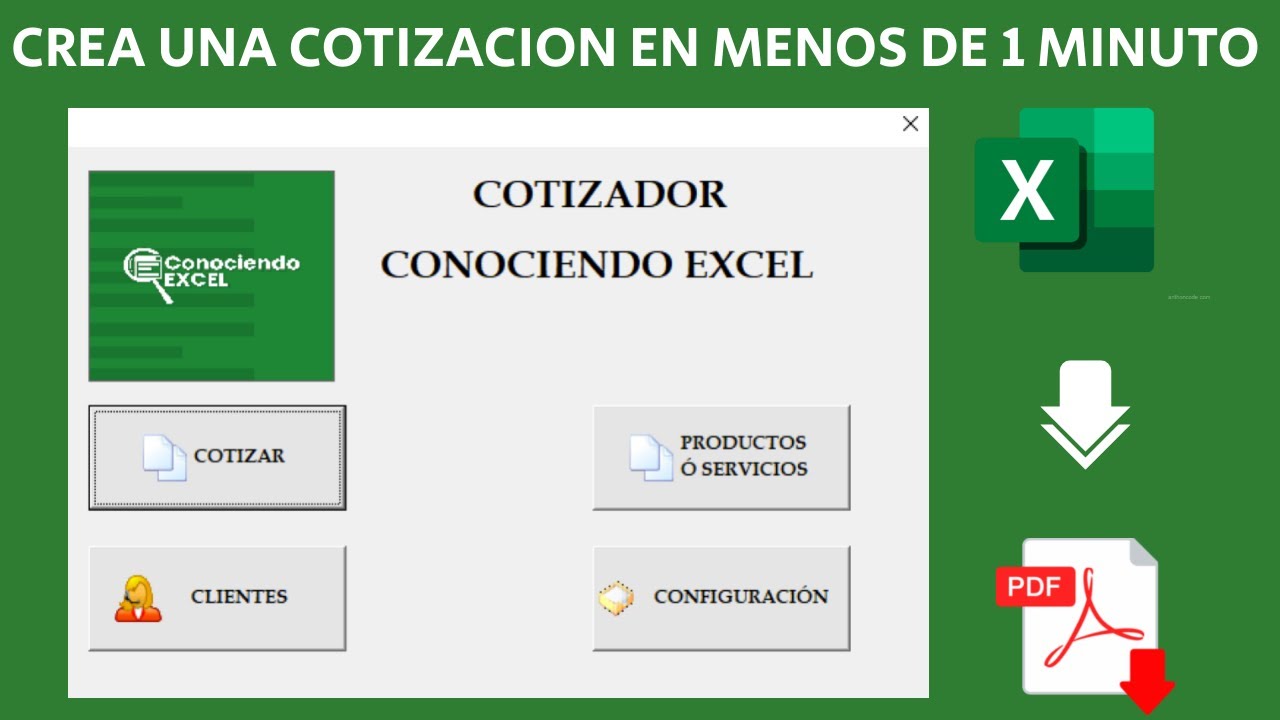 COTIZADOR en Excel Automatizado - YouTube
