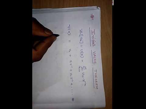 INITIAL VALUE THEOREM in Z- TRANSFORM PART 6 - YouTube