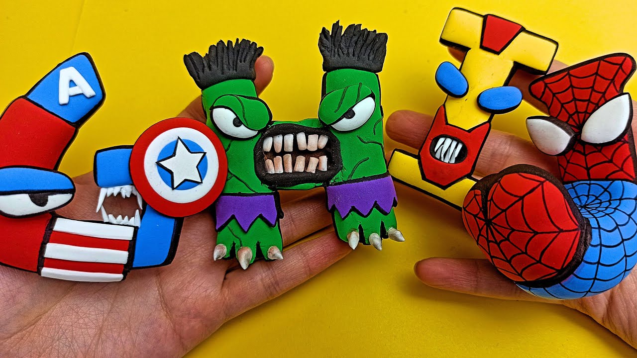 Making AVENGERS in ALPHABET LORE | MONSTER Sculptures with Clay ...