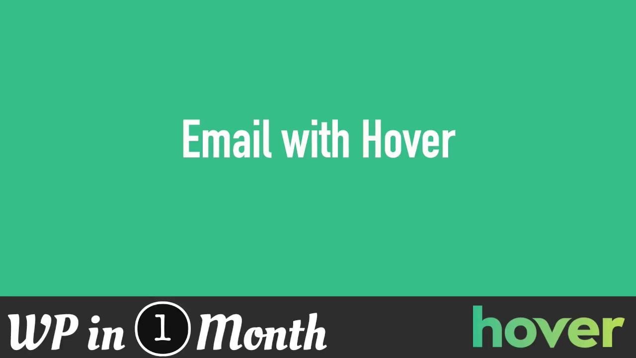 Lesson 6: Email with Hover - YouTube
