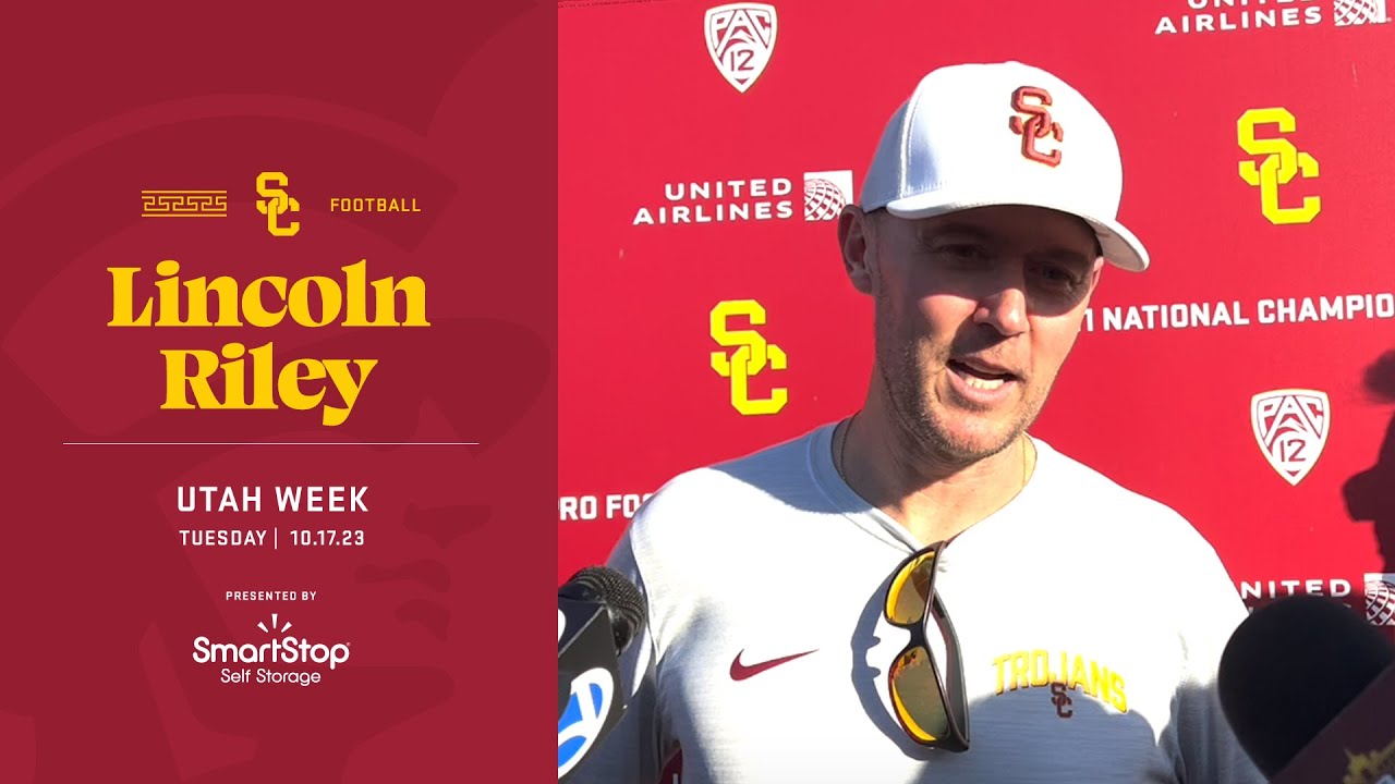 USC HC Lincoln Riley I Utah Week - YouTube