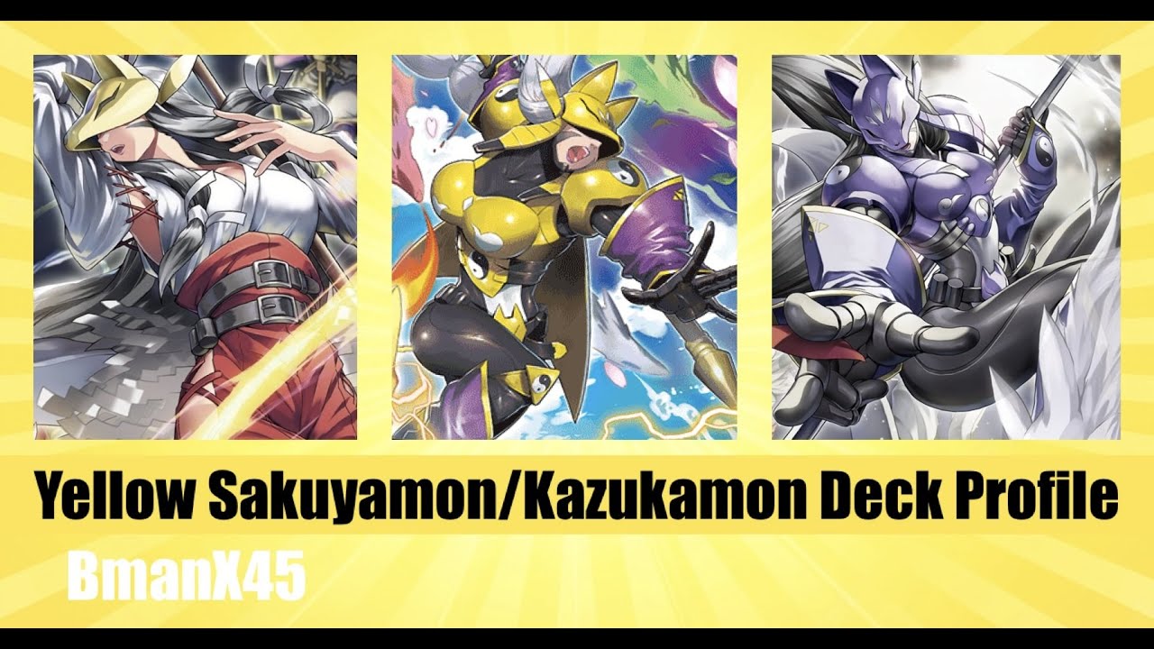 Digimon TCG: Yellow Sakuyamon/Kuzuhamon Deck Profile EX4 Format - YouTube