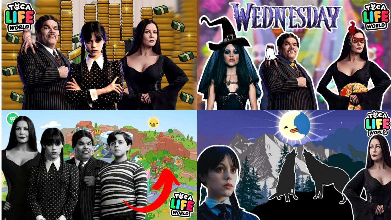 Addams Family vs Wednesday Addams Compilation 🖤💖 | Toca Life Story ...