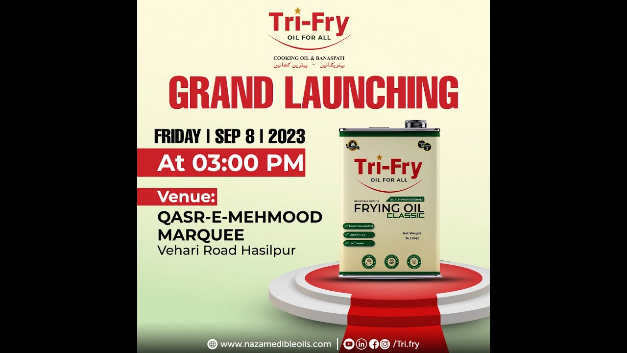 "Tri-Fry: A Grand Launching Journey from Gujrat to Bahawalpur, Now in Hasil pur! - YouTube