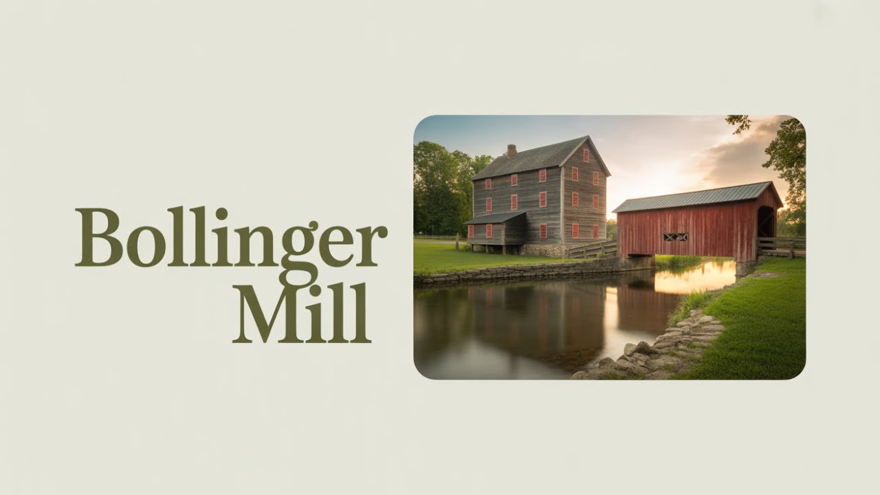 Discover the Hidden GEM of Bollinger Mill and Covered Bridge - YouTube