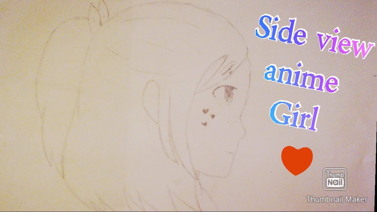 How to draw a side view anime girl ️ ️ - YouTube