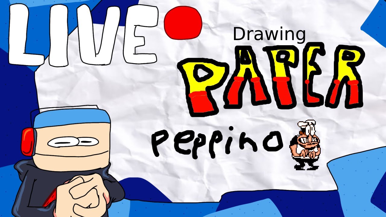 (LIVE 🔴) Drawing Paper Peppino (Pizza Tower) - YouTube