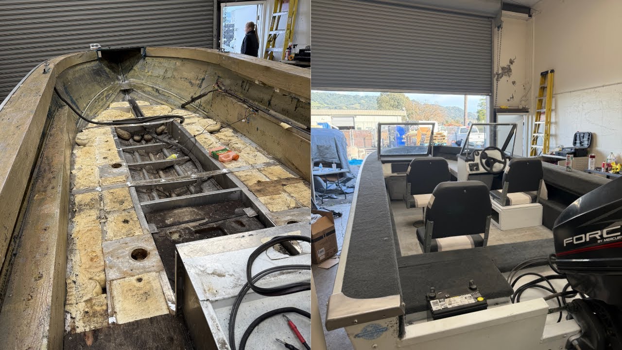 Rebuilding Fishing Boat From Bottom Up And Testing It At The Lake ...