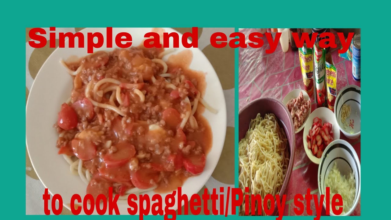 Simple and easy way to cook spaghetti/ Pinoy style (vlog #020) - YouTube