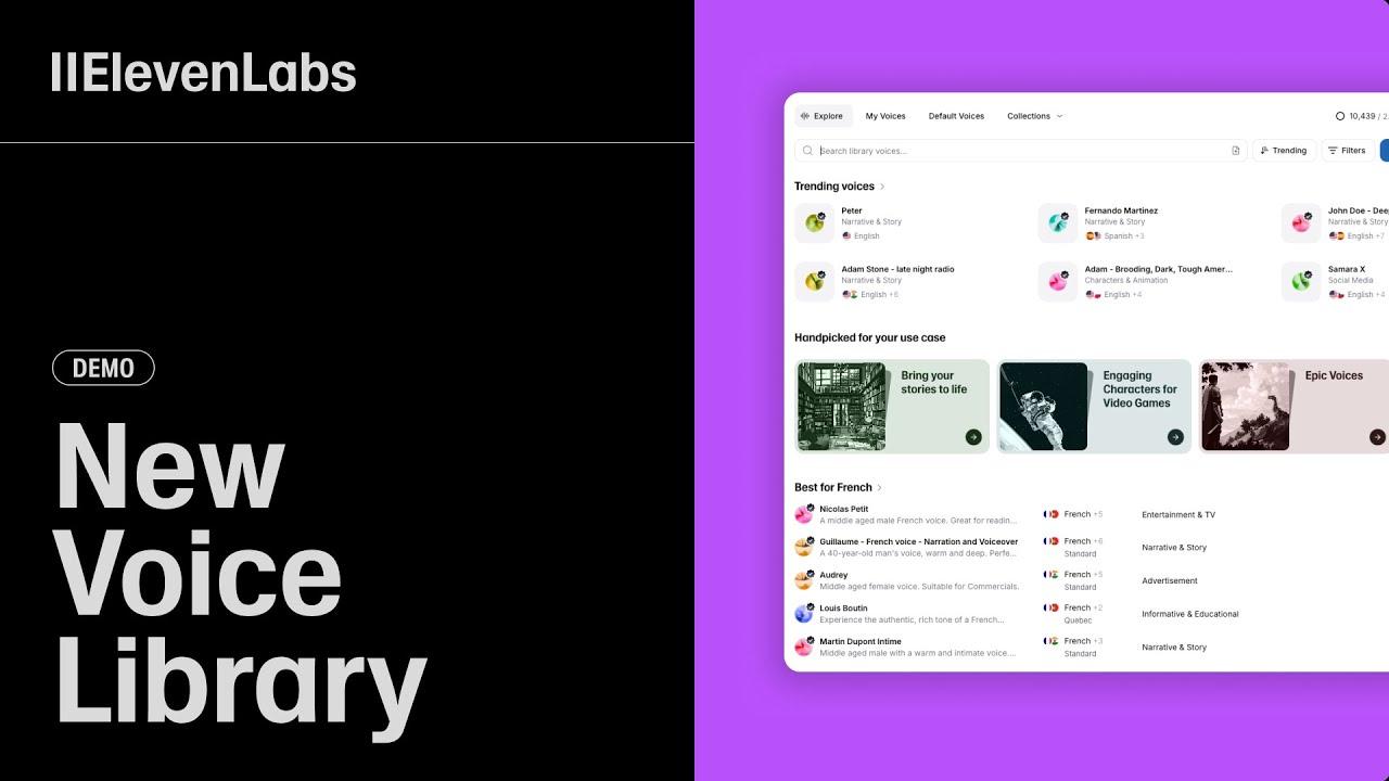 New ElevenLabs Voice Library - Finding the perfect AI voice just got ...