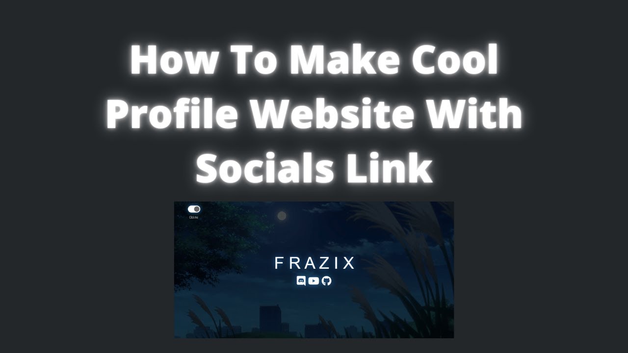 How To Make Profile Site With Socials Link - YouTube
