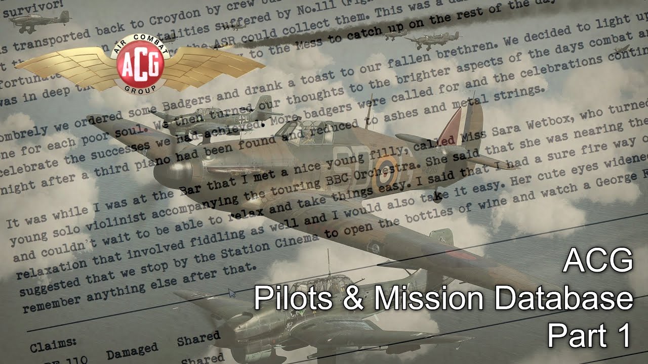 ACG Pilots and Mission Database - Part 1 - YouTube