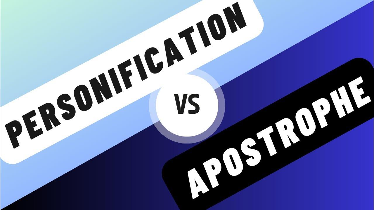 Personification vs Apostrophe - YouTube