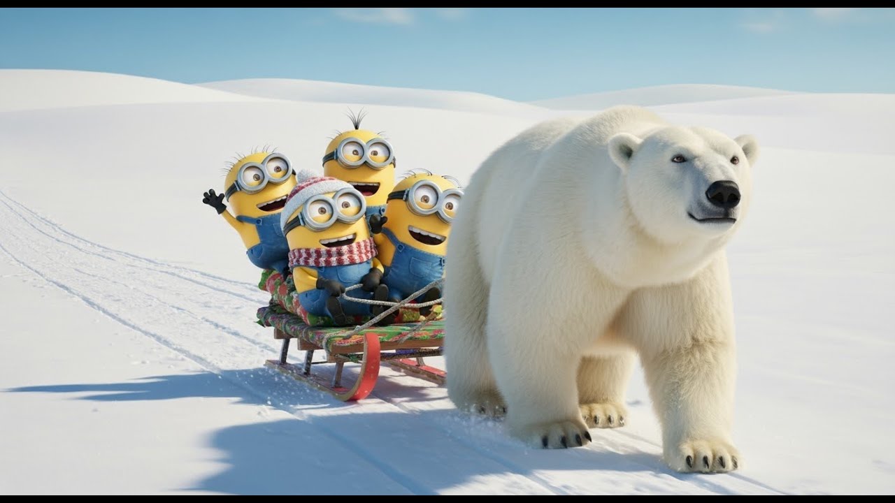 Minions' Arctic Adventure with a Polar Bear - YouTube