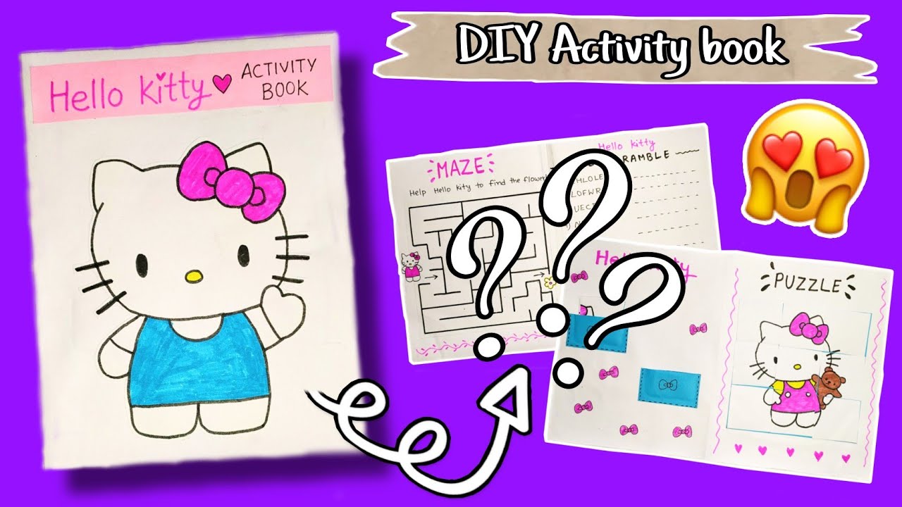 HELLO KITTY ACTIVITY BOOK how To Make Activity Book YouTube HELLO KITTY ACTIVITY BOOK how To Make Activity Book YouTube
