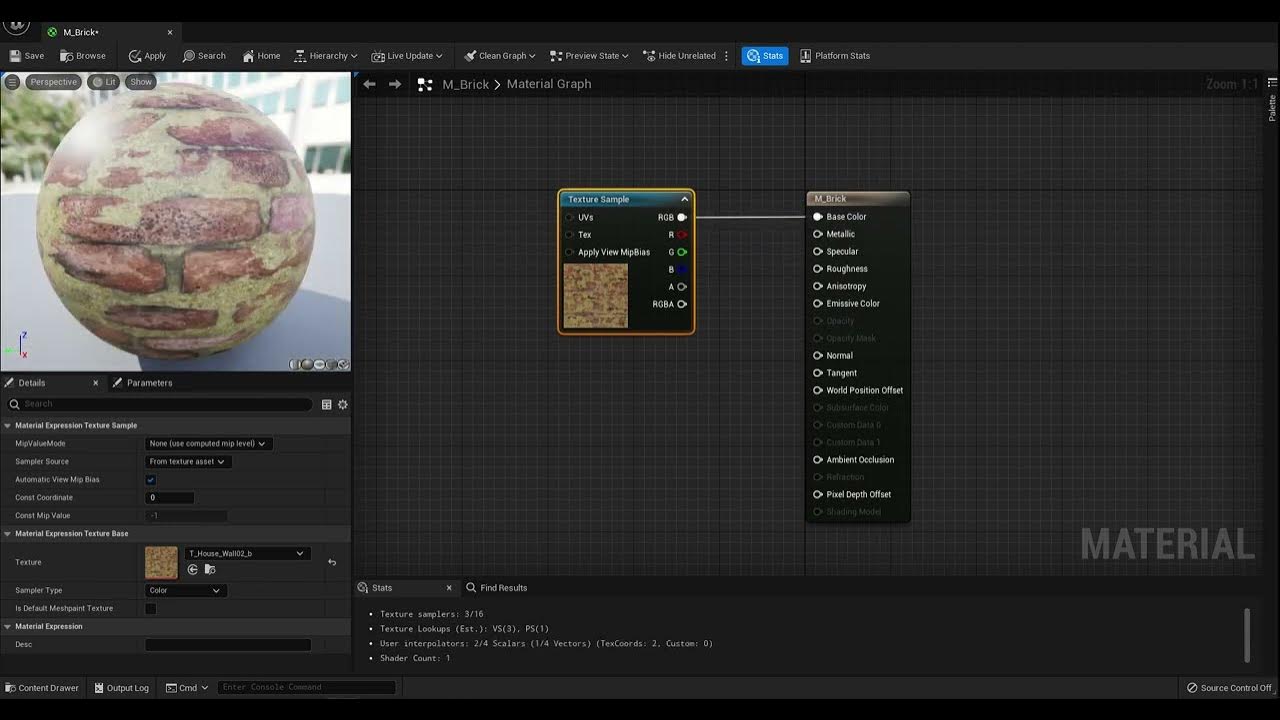 033 Create Basecolor Map ベースカラーマップの作成 Unreal Engine - YouTube