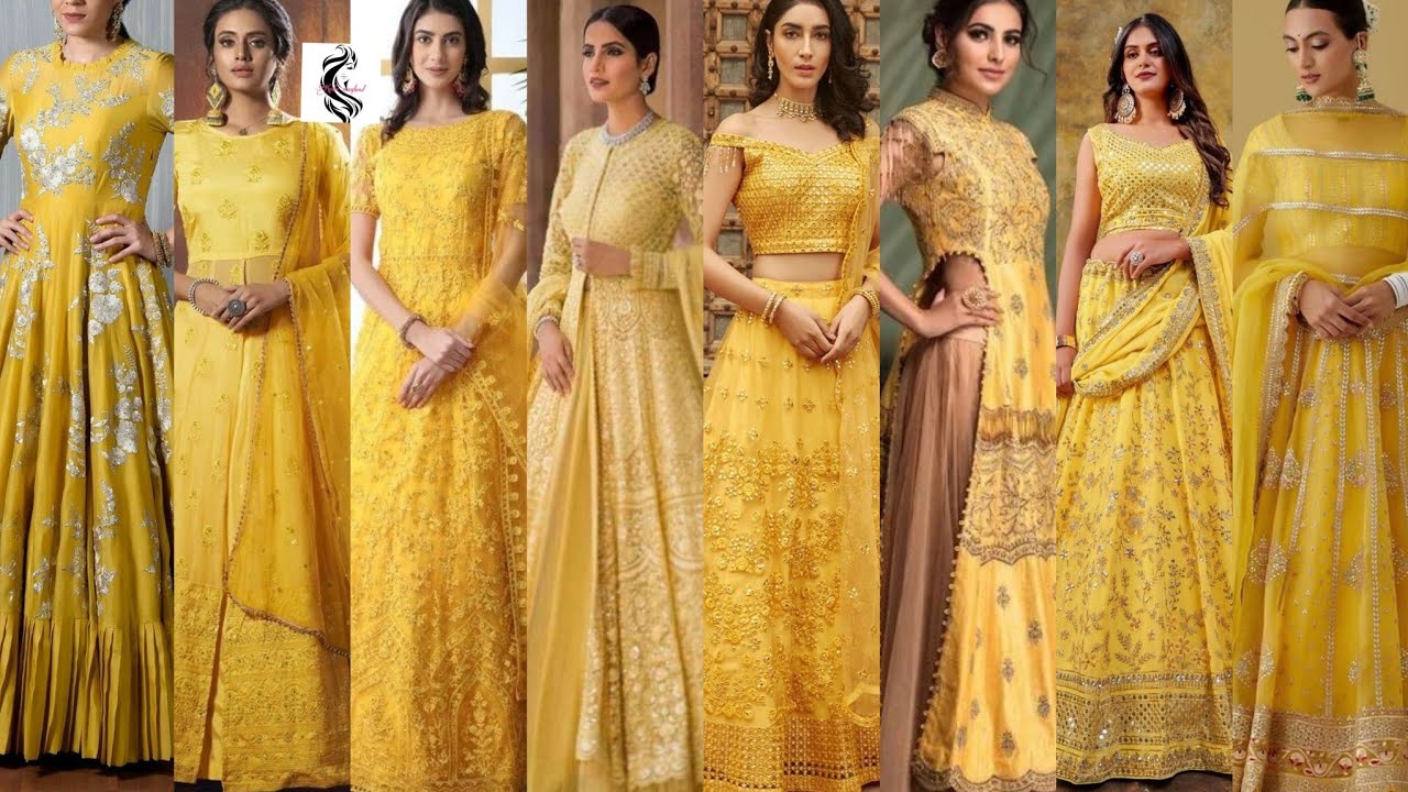 yellow dresses for haldi function" haldi ubton dress colour ...