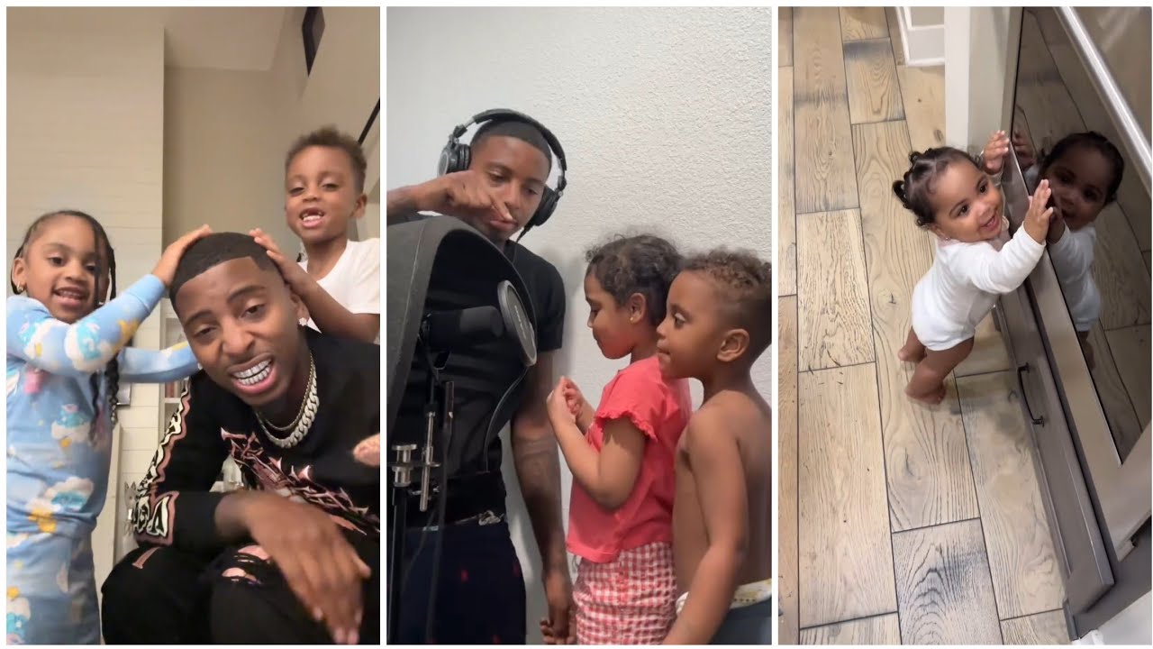 funnyMike little daughter and son playing and enjoying with dad ...