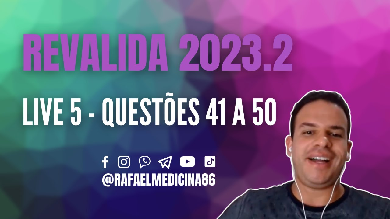 RESOLVENDO - REVALIDA 2023.2 - LIVE 5 - YouTube