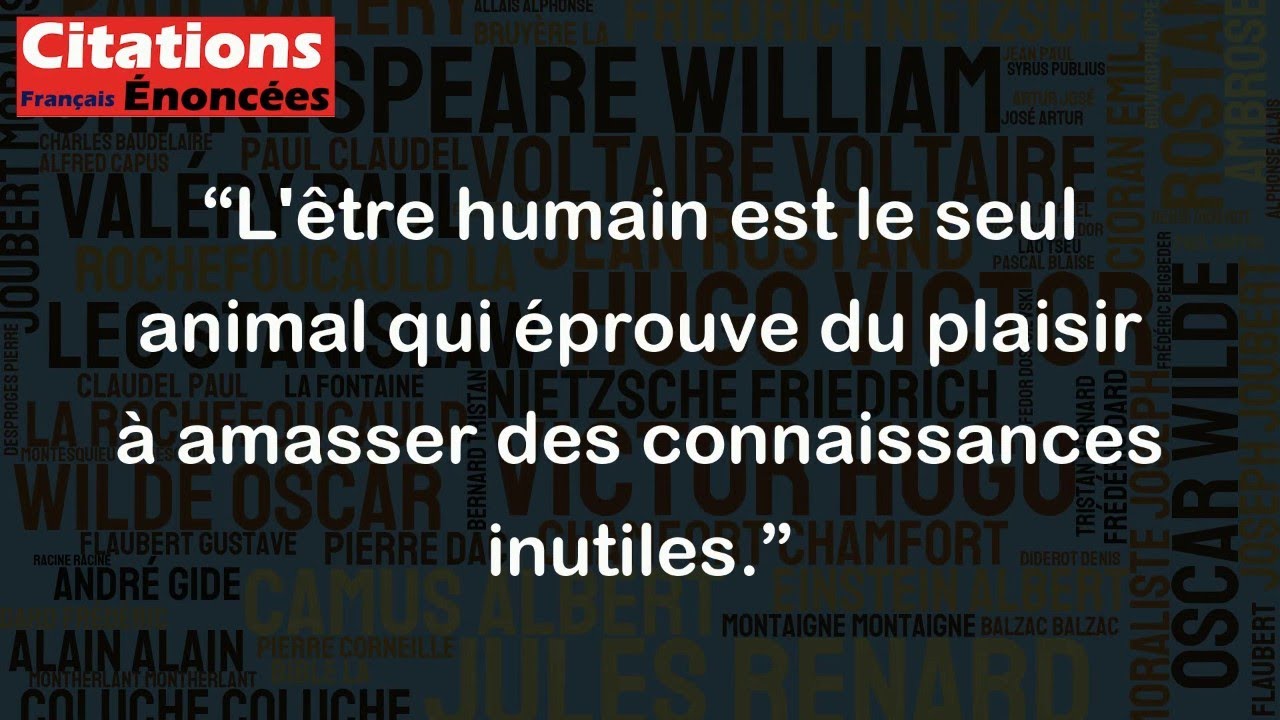 L'être humain est le seul animal qui éprouve du plaisir à amasser des ...