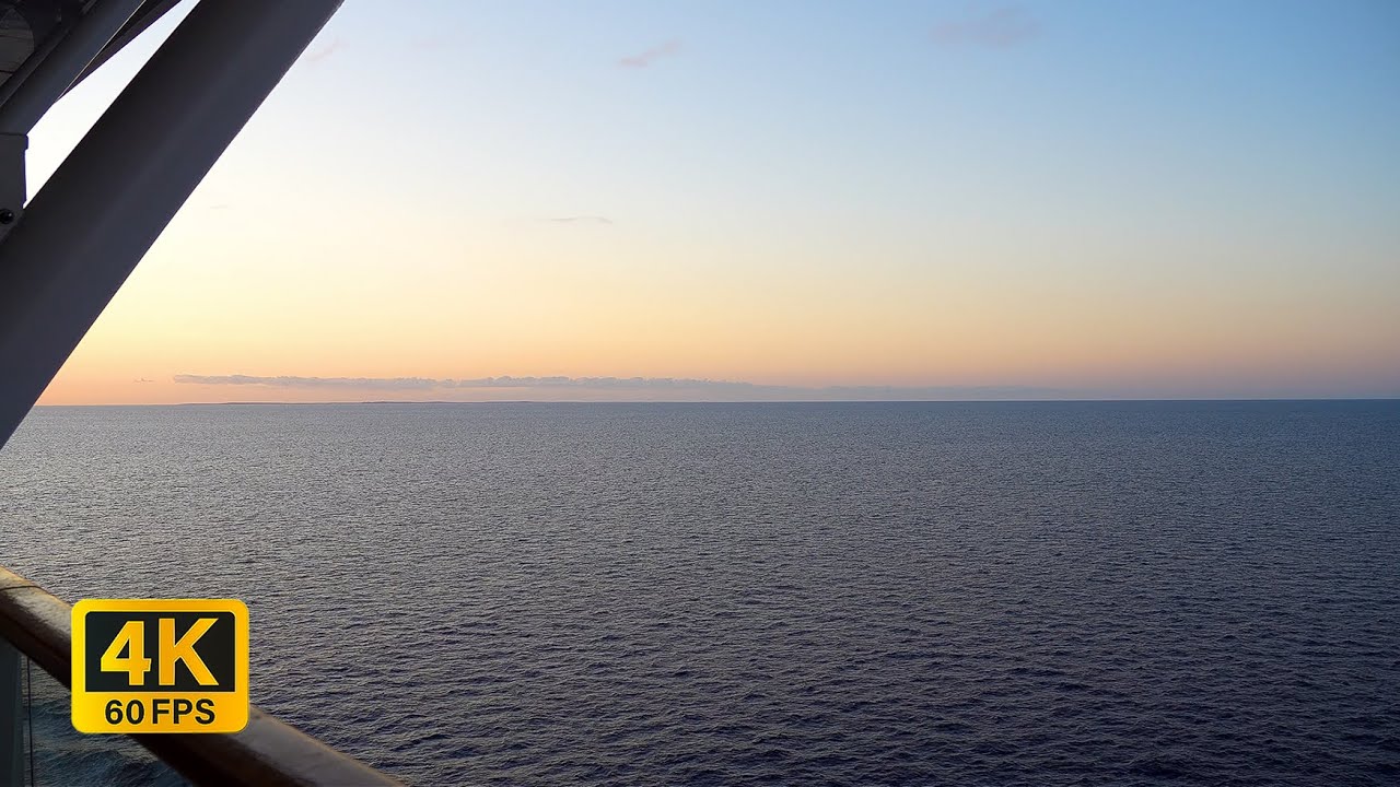 4K Open Ocean window view during sunset - No frame, Relaxing, Calming ...