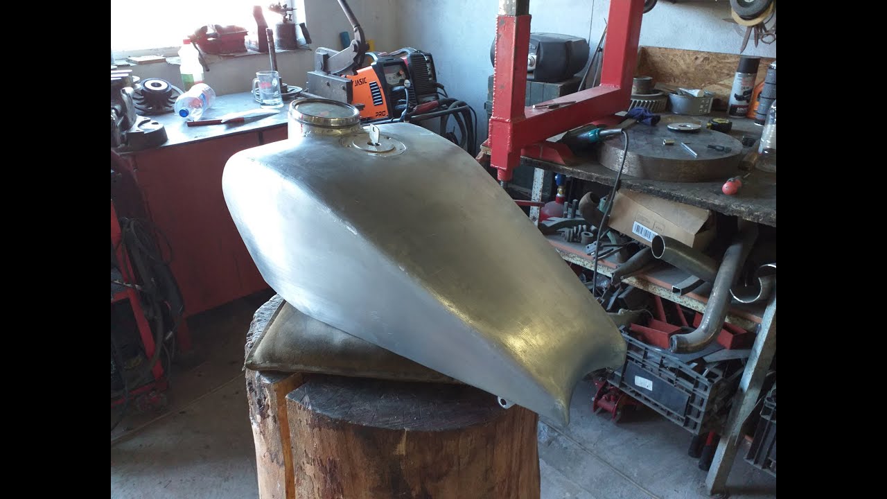 Custom motorcycle aluminium gas tank(Octavian Custom) - YouTube