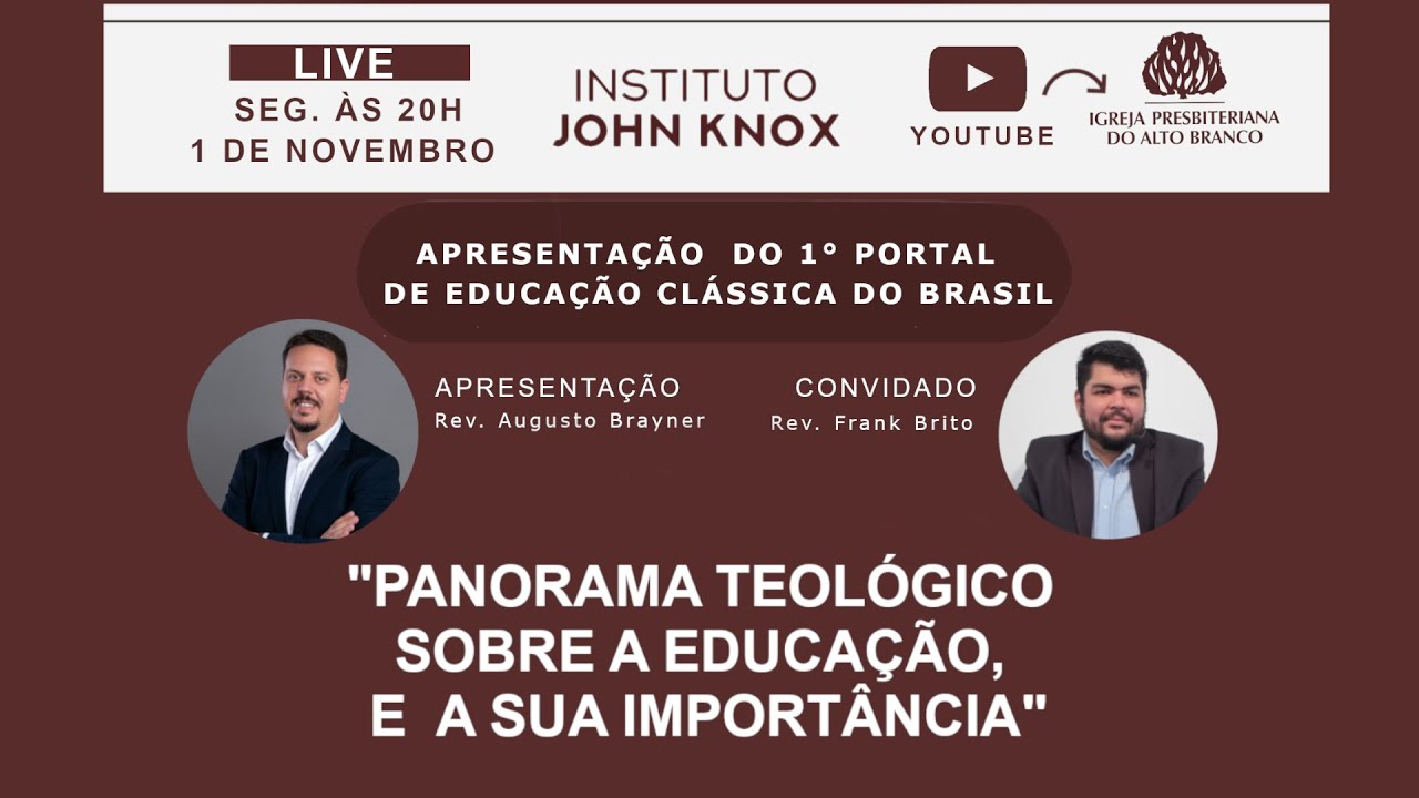 Panorama Teológico sobre Educação | Rev. Frank Brito - YouTube