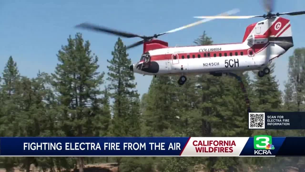 Crews make progress battling the Electra Fire - YouTube