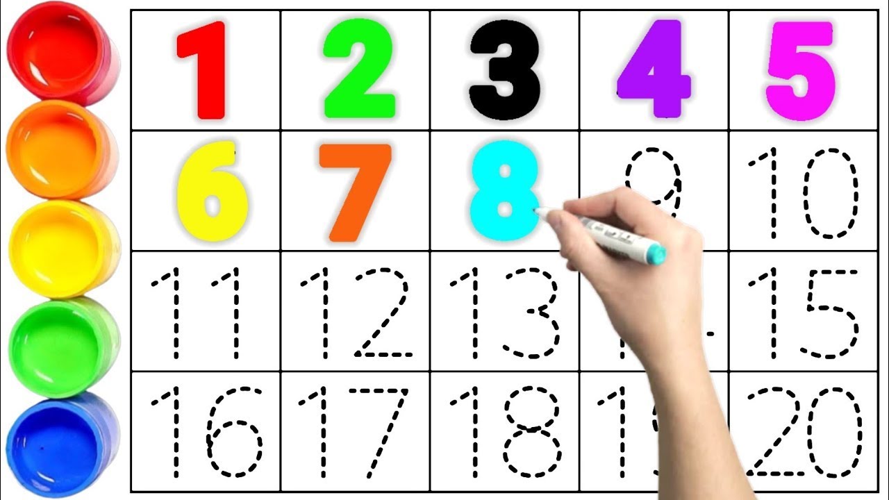 1234,123 Number Counting, 1234 Number Names, 1 To 20 Numbers, 123 ...