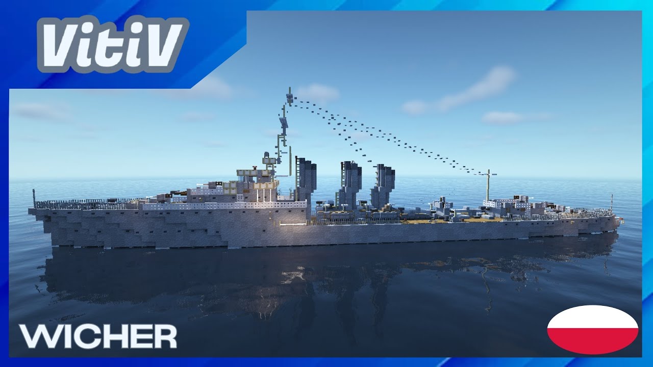 ORP Wicher - Wicher-class Destroyer - Minecraft - YouTube